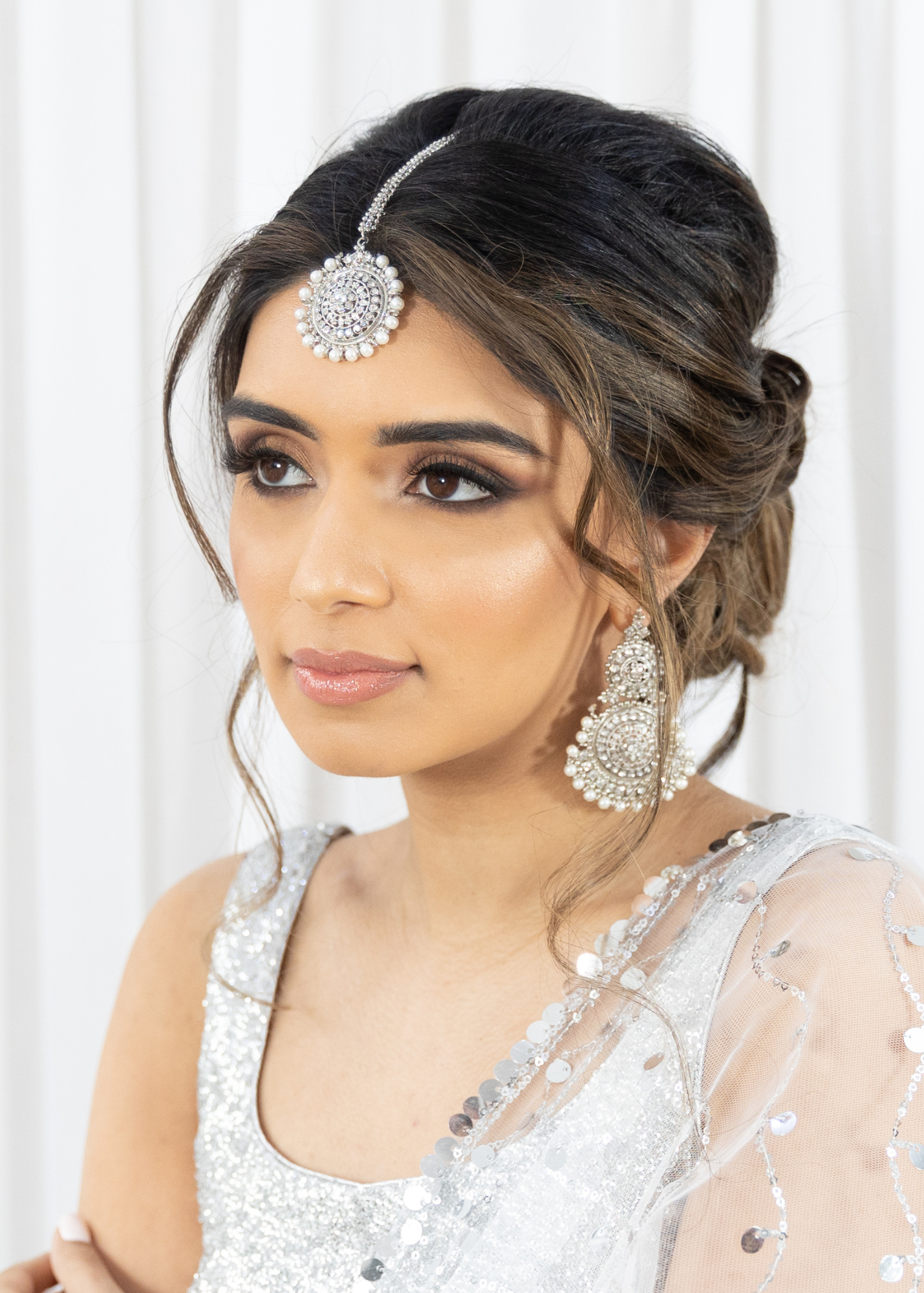 Royal Silver & Pearl Tikka Set – Nims Boutique